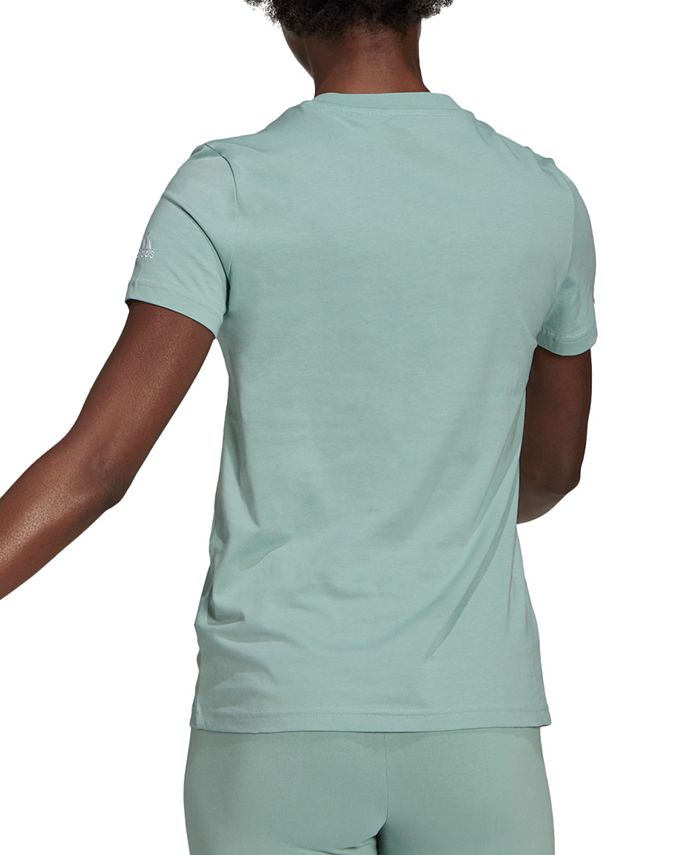 adidas Women's Essentials Cotton Linear Logo T-Shirt & Reviews - Tops ...