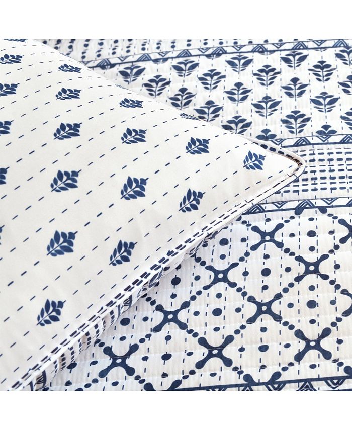 Lush Décor Monique Stripe 3 Piece Quilt Set, Full/Queen - Macy's