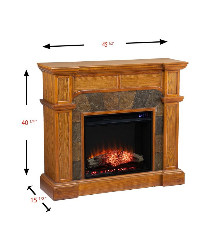Southern Enterprises Cerl Corner Convertible Electric Fireplace with ...