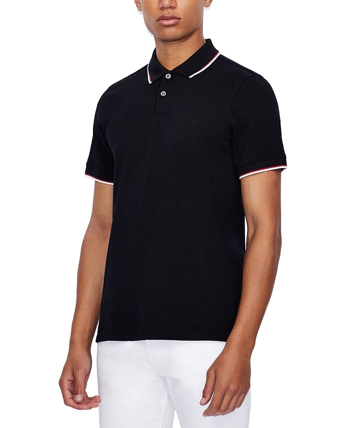 A|X Armani Exchange Men's Contrast Tipped Polo Shirt - Macy's