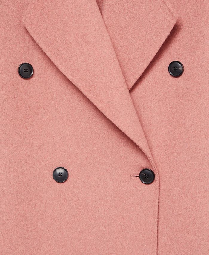 MANGO Handmade Wool Coat - Macy's