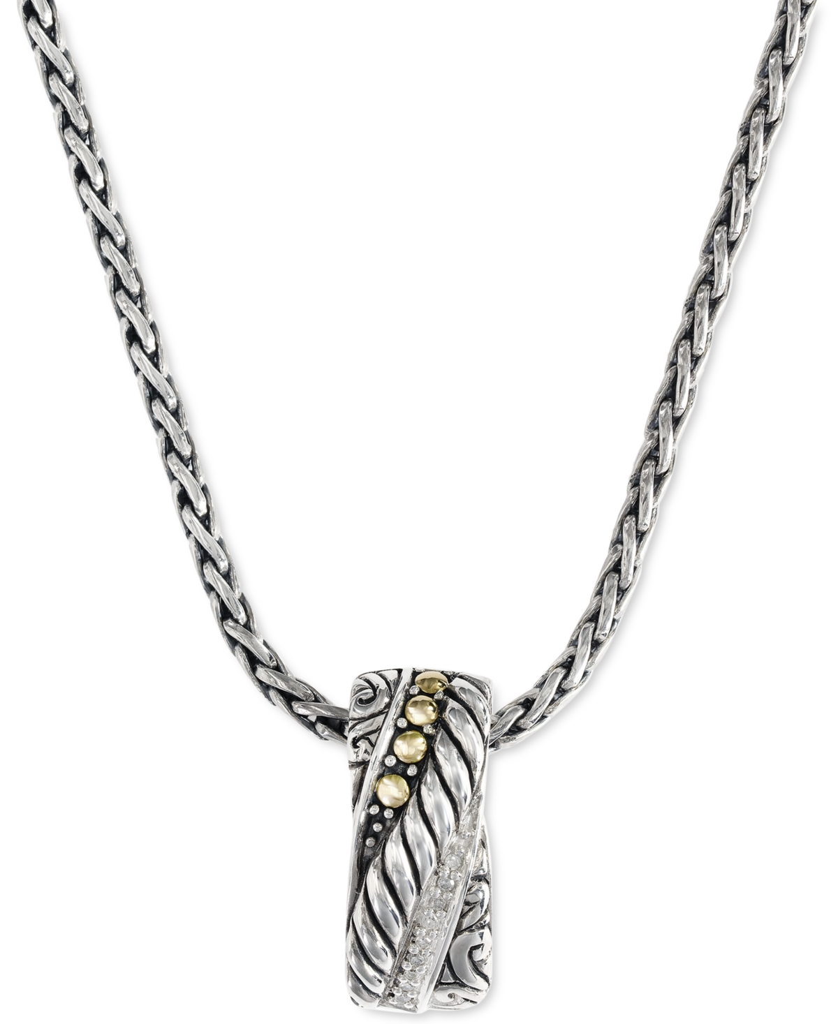 Click here for Effy Diamond Crossover Vertical Bar 18 Pendant Nec... prices