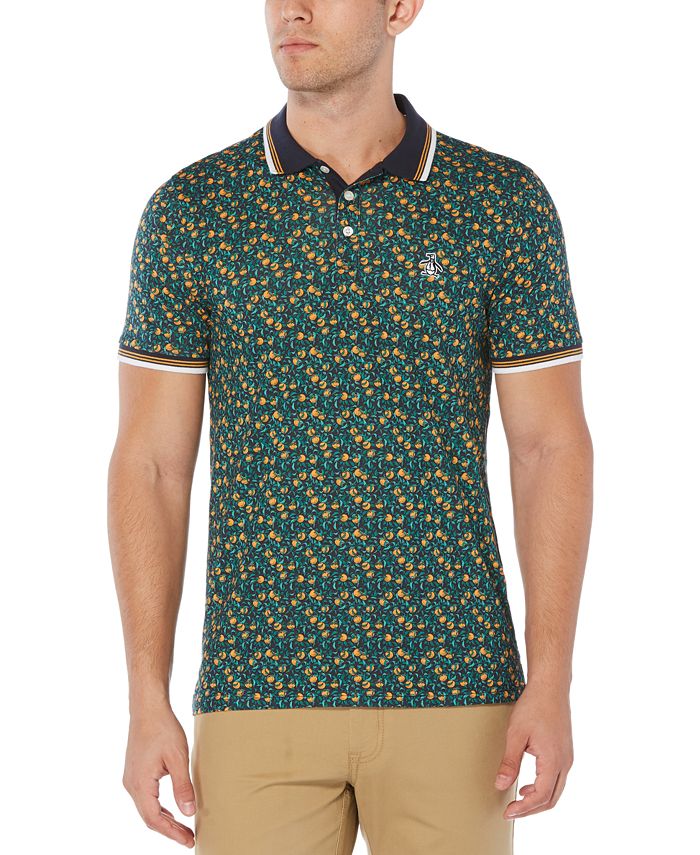 Original Penguin Men's Oranges Print Polo Shirt - Macy's
