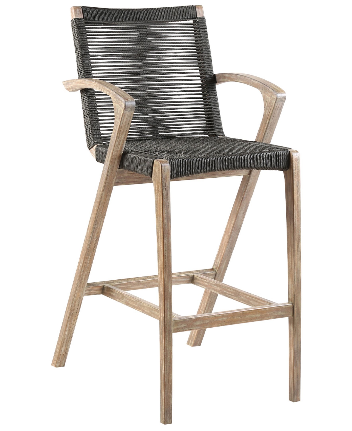 Click here for Brielle Outdoor Eucalyptus Wood and Rope Counter a... prices