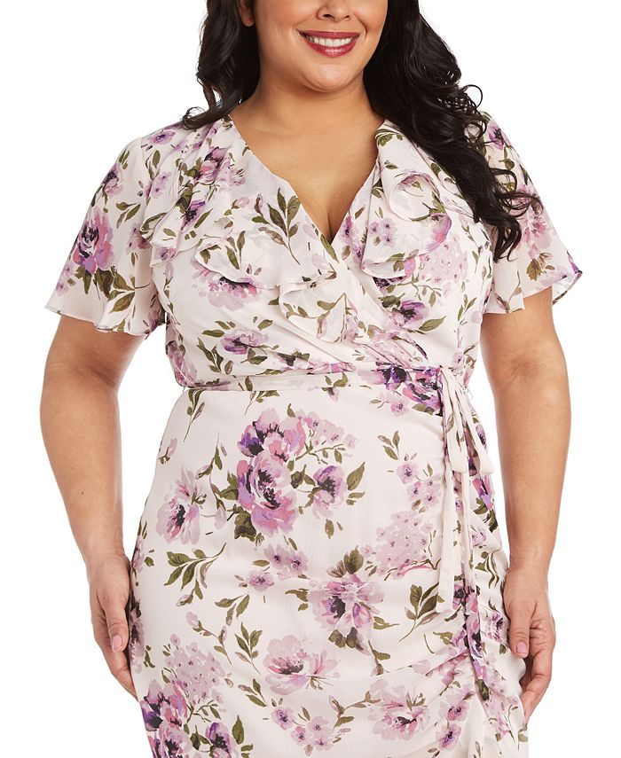 R & M Richards Plus Size Side-Ruched Dress - Macy's