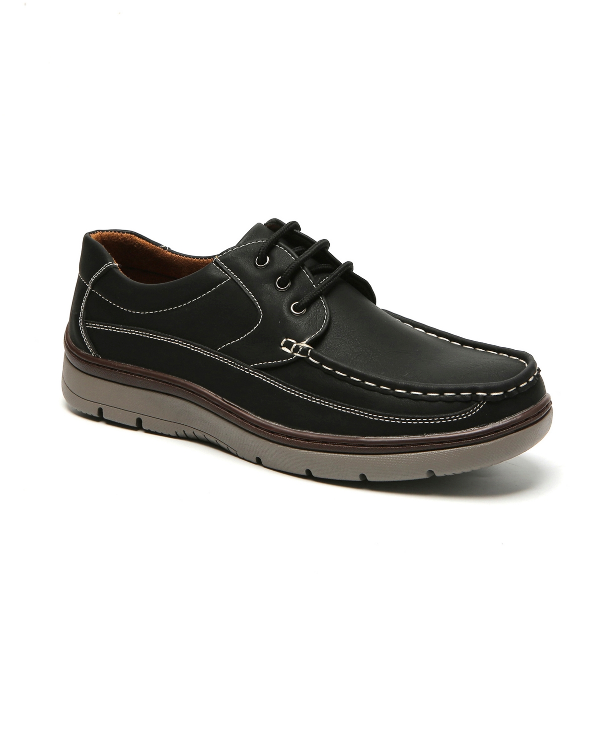Click here for Aston Marc Mens Lace-Up Comfort Casual Shoes - Bla... prices