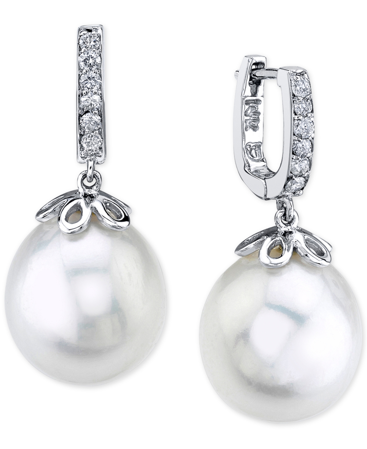 Click here for Cultured Freshwater Pearl (10mm) & Diamond (1/10 c... prices