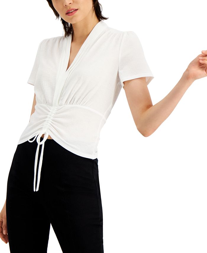 INC International Concepts Ruched Top, Created for Macy's - Macy's