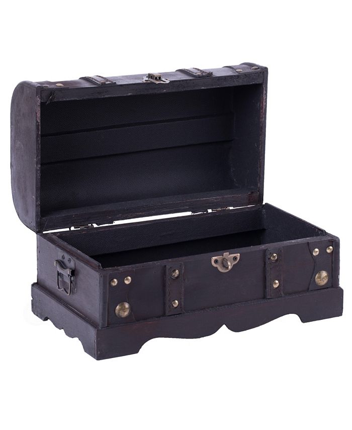 Vintiquewise Small Pirate Style Wooden Treasure Chest - Macy's
