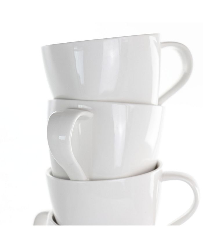 Elama Market Square Cup and Saucer Set of 12 Pieces - Macy's