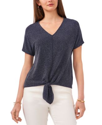 MSK Embellished Tie-Front Top - Macy's