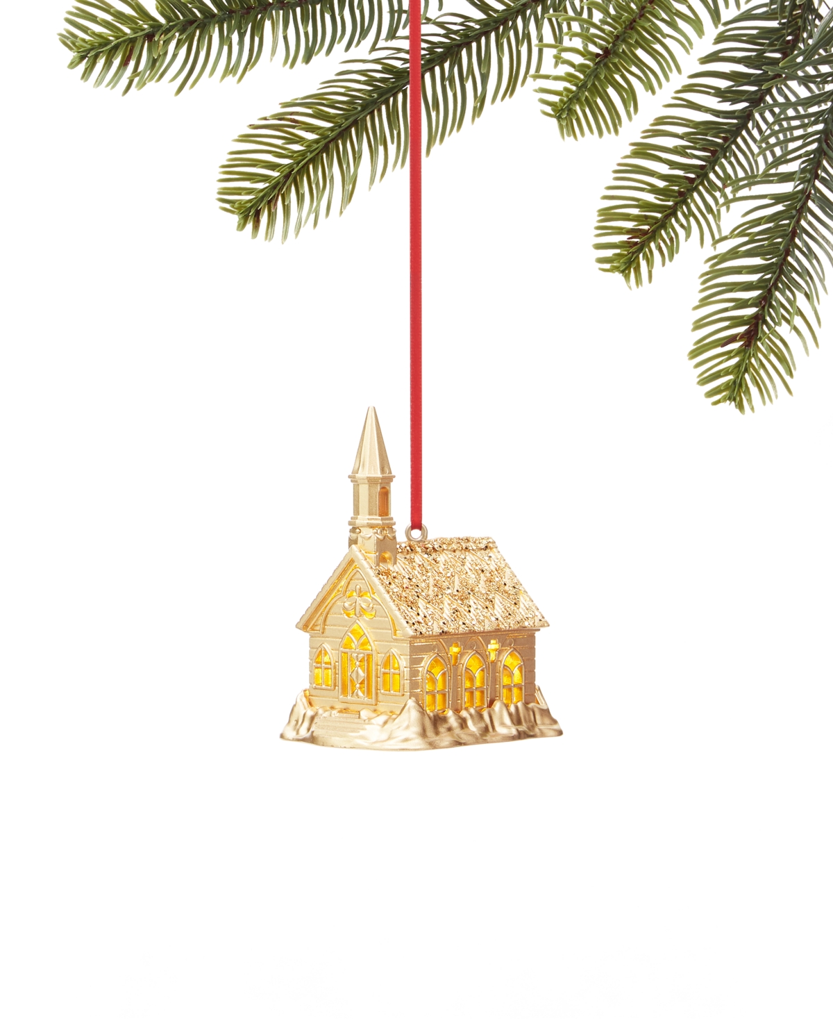Click here for Holiday Lane Renaissance Led Gold-Tone Church Orna... prices