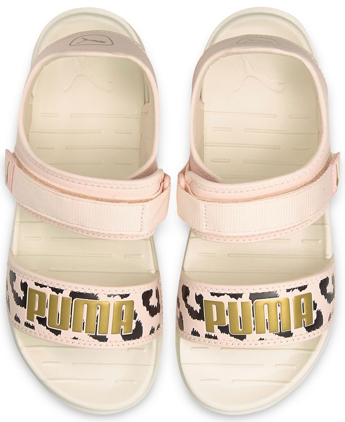 Puma Women's Softride Leopard Sandals from Finish Line - Macy's