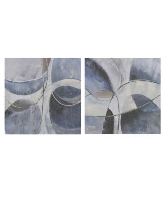 Madison Park Abstract Printed Canvas Art, 2 Piece Set - Macy's