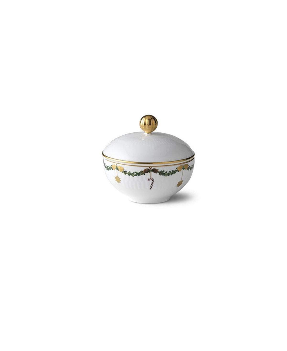 Click here for Star Fluted Christmas Sugar Bowl With Lid - Multi prices