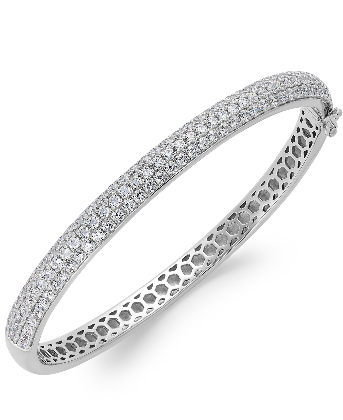 Click here for Arabella Cubic Zirconia Pave Bangle Bracelet in St... prices