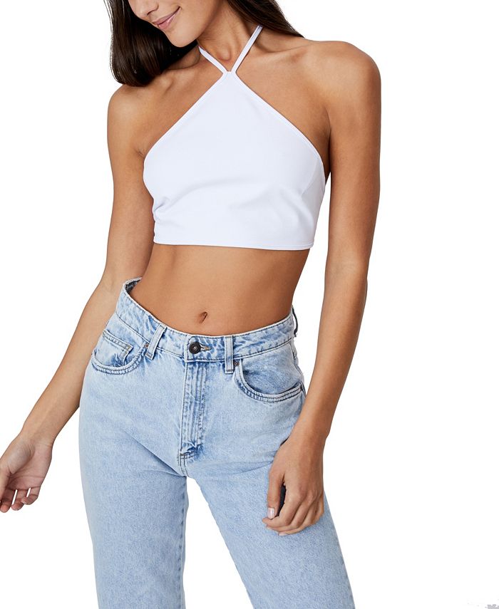 COTTON ON Women's Evie Triangle Halter Top - Macy's