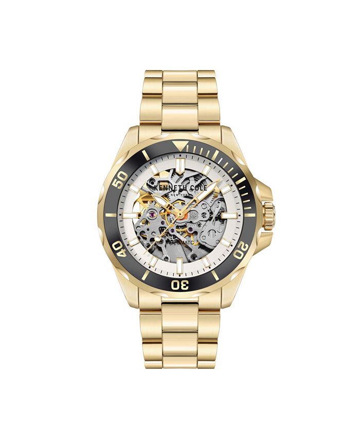 Kenneth Cole New York Men's Automatic Gold-Tone Stainless Steel ...