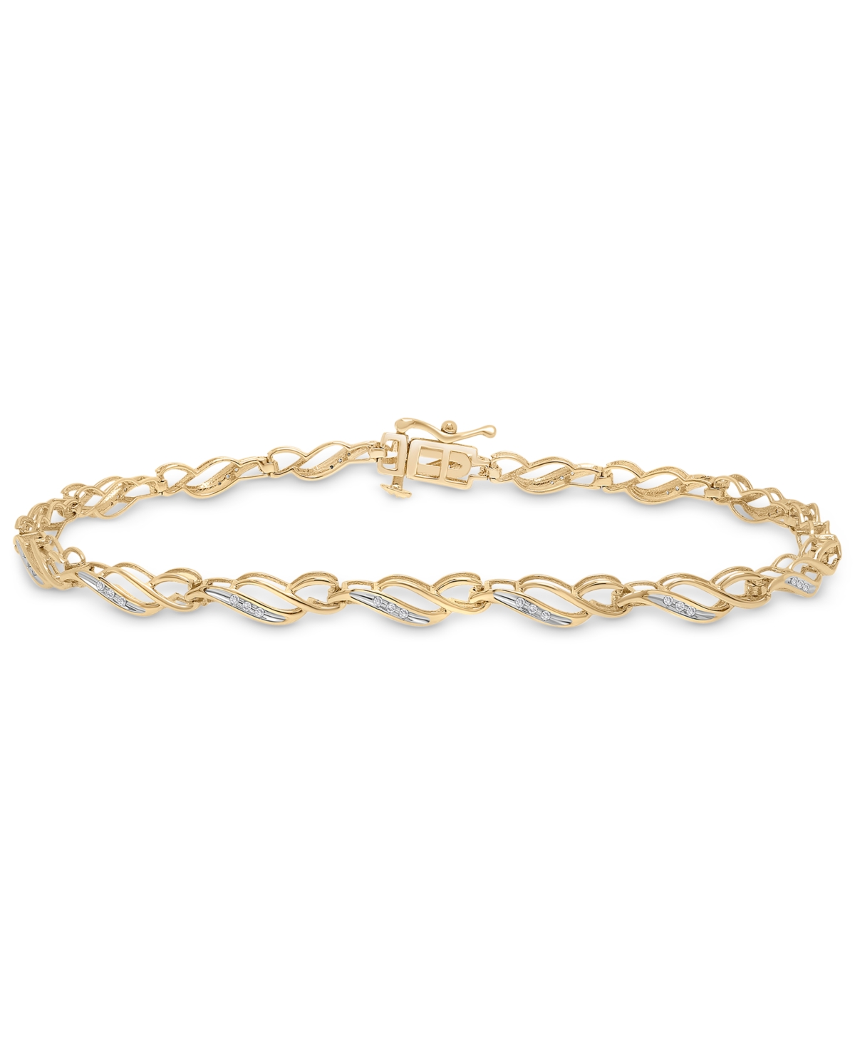Click here for Diamond Link Bracelet (1/10 ct. t.w.) in 10k Gold... prices