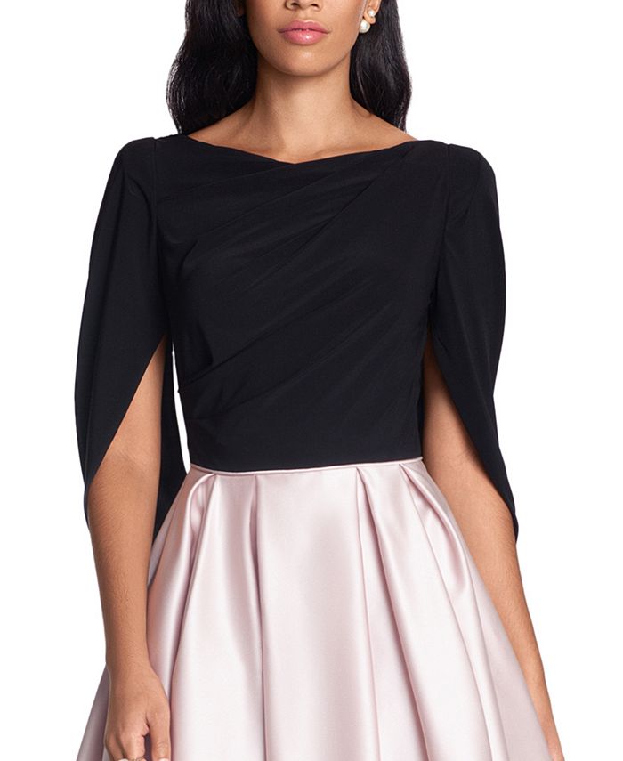 Betsy & Adam Draped-Back Fit & Flare Dress - Macy's