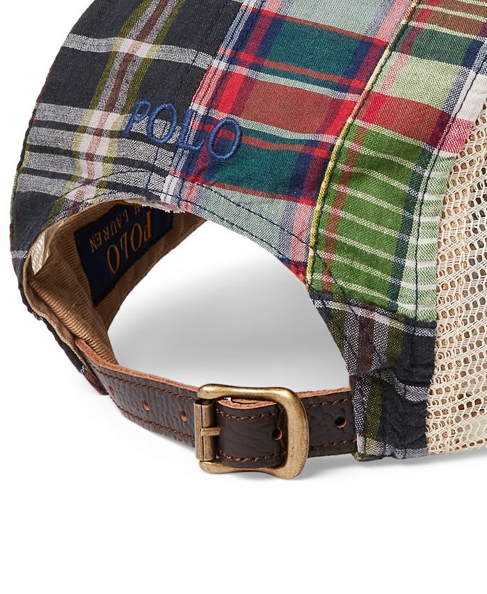 Polo Ralph Lauren Men's Patchwork Madras Long-Bill Cap & Reviews - Hats ...