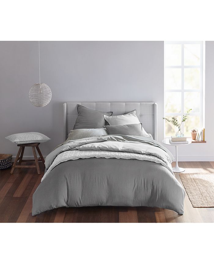 Oake Solid Reversible Cotton Tencel 2-Pc. Comforter Set, Twin, Created ...