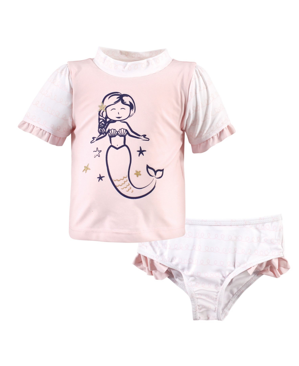 Click here for Hudson Baby Baby Girls Hudson Swim Rashguard Set... prices
