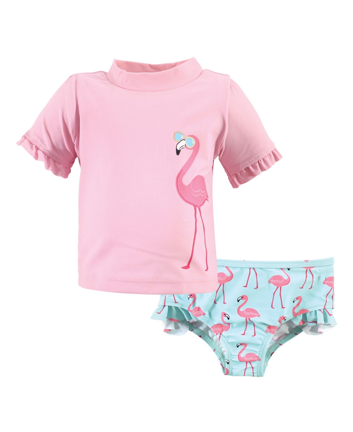 Click here for Hudson Baby Baby Girls Hudson Swim Rashguard Set... prices