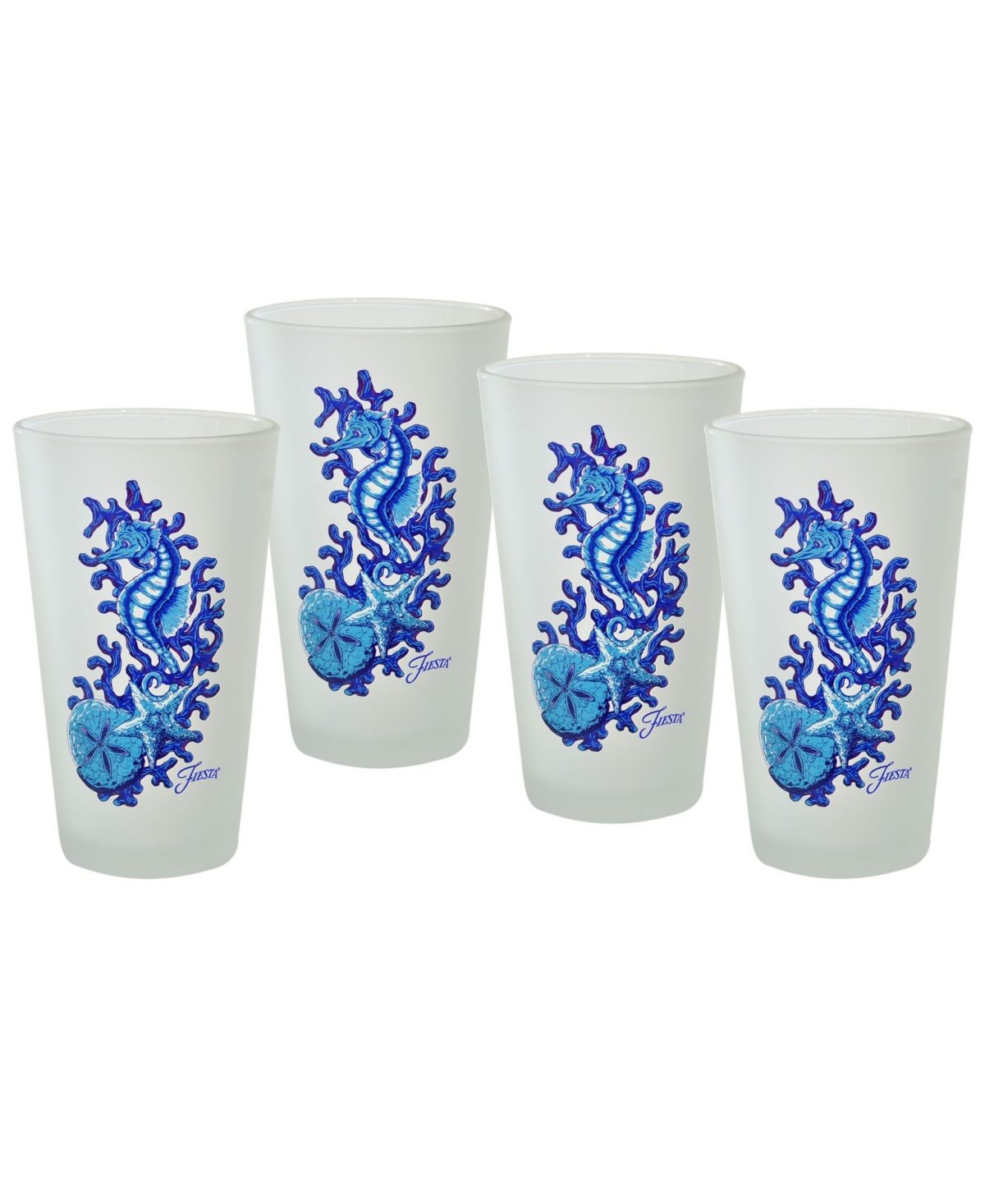 Click here for Fiesta Coastal Seahorse Frosted 16 Oz Tapered Cool... prices