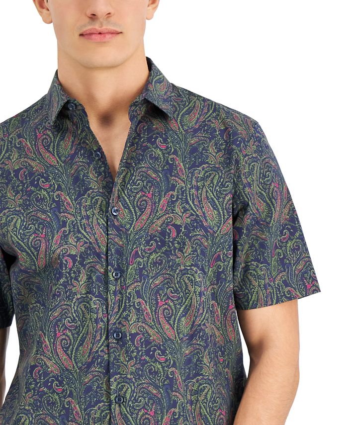 Alfani Men's Ramos Paisley Shirt, Created for Macy's - Macy's