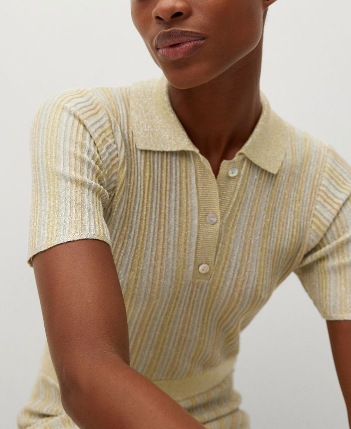 MANGO Women's Lurex Knit Dress - Macy's