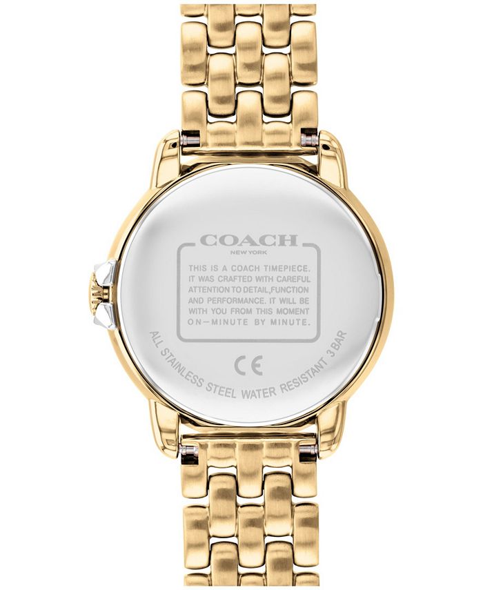 COACH Women's Arden Gold-Tone Stainless Steel Bracelet Watch, 32mm - Macy's