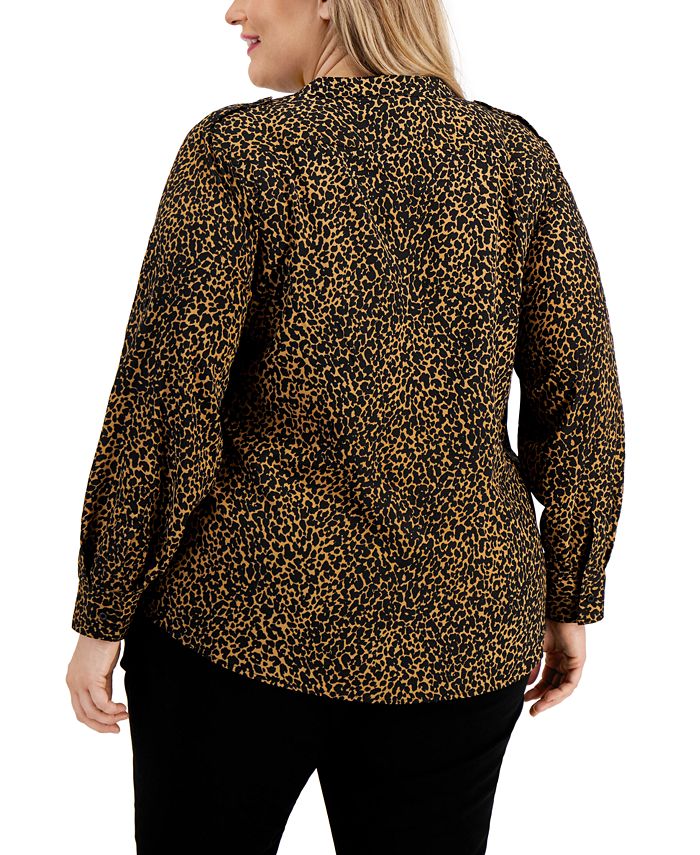 Calvin Klein Plus Size Animal-Print Tunic - Macy's