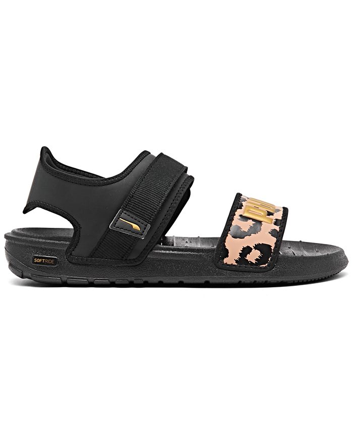 Puma Women's Soft ride Leopard Sandals from Finish Line - Macy's