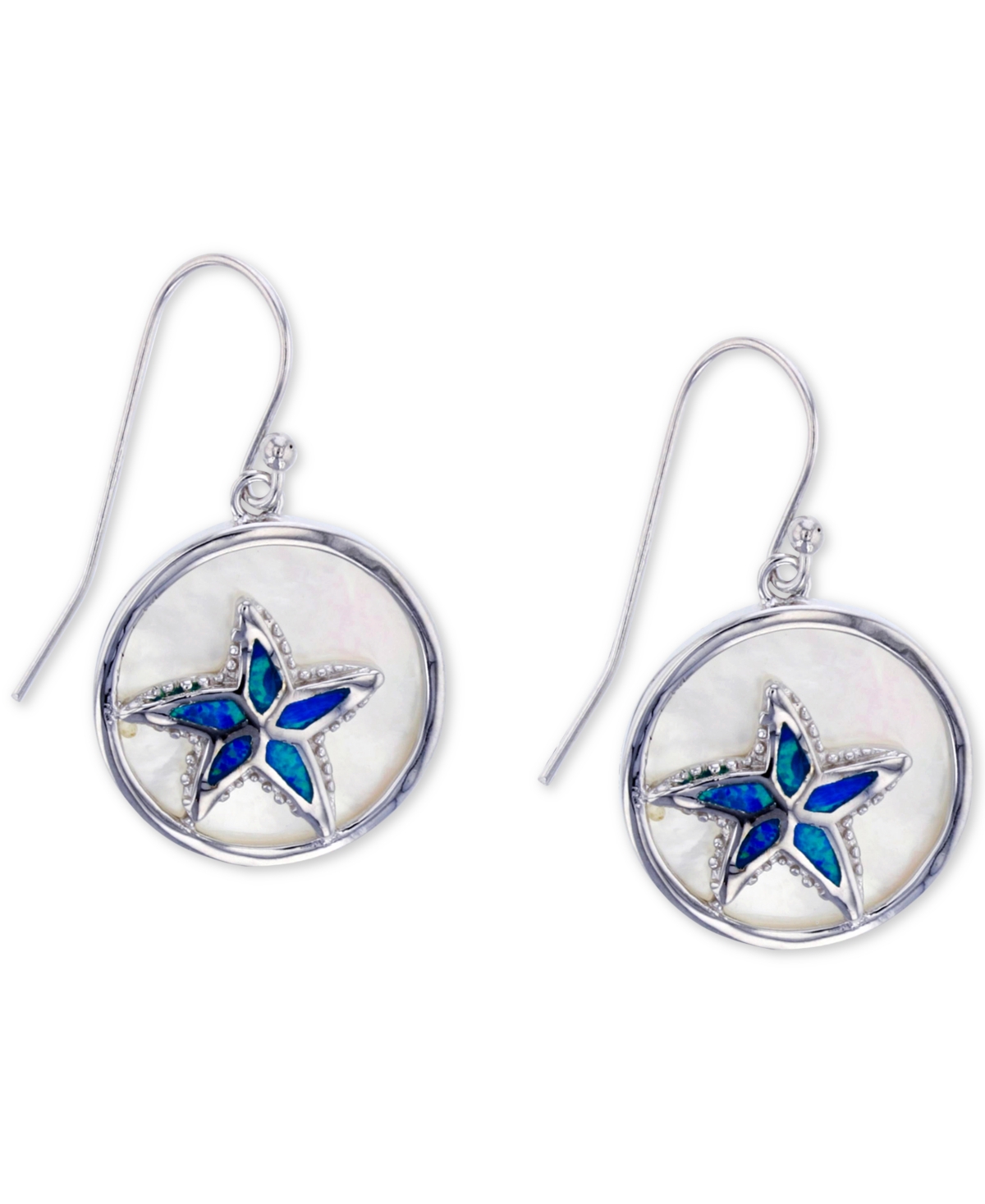 Click here for Lab-Grown Blue Opal & Mother-of-Pearl Inlay Starfi... prices