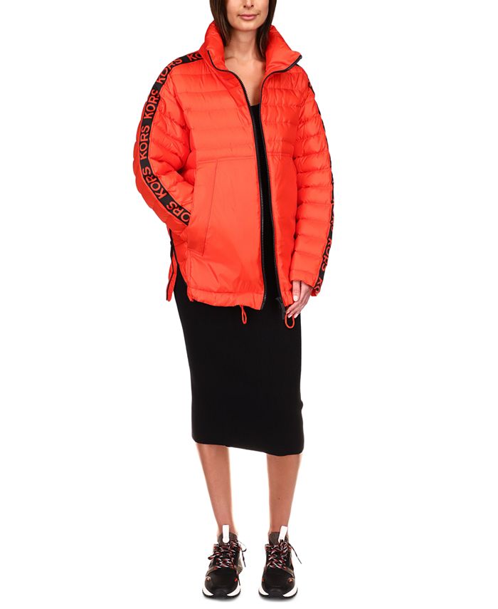 Michael Kors Logo-Print Puffer Jacket - Macy's