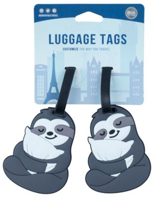 2-Pc. Sloth Luggage Tag Set - Macy's