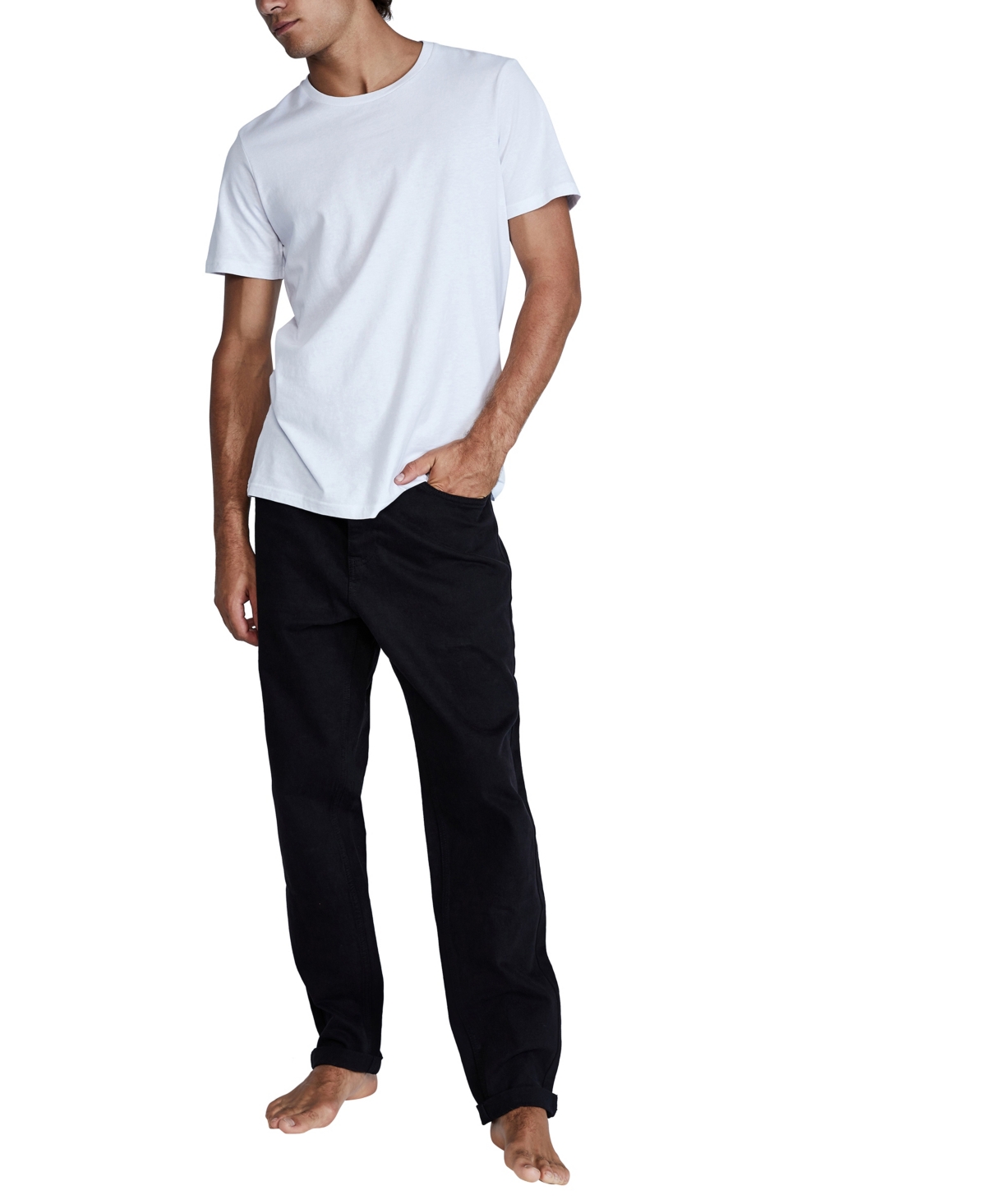 Click here for Cotton On Mens Relaxed Tapered Jeans - New Black prices