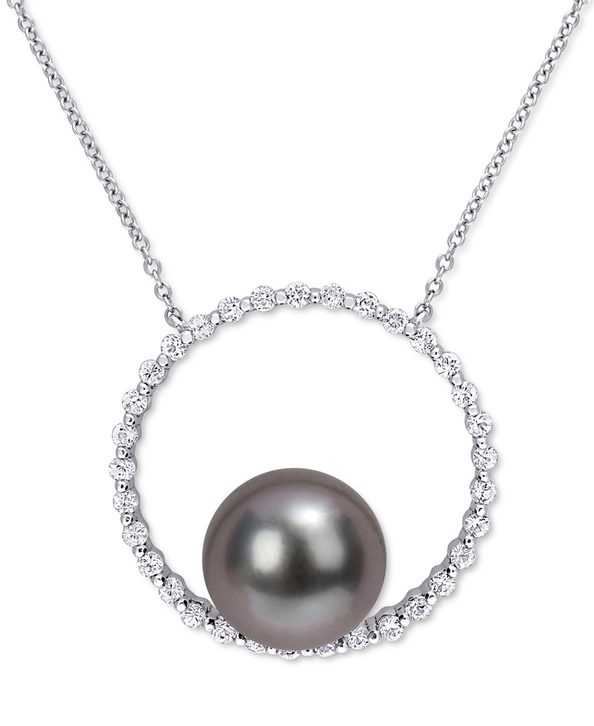 Click here for Black Cultured Tahitian Pearl (9-1/2mm) Circle 17... prices