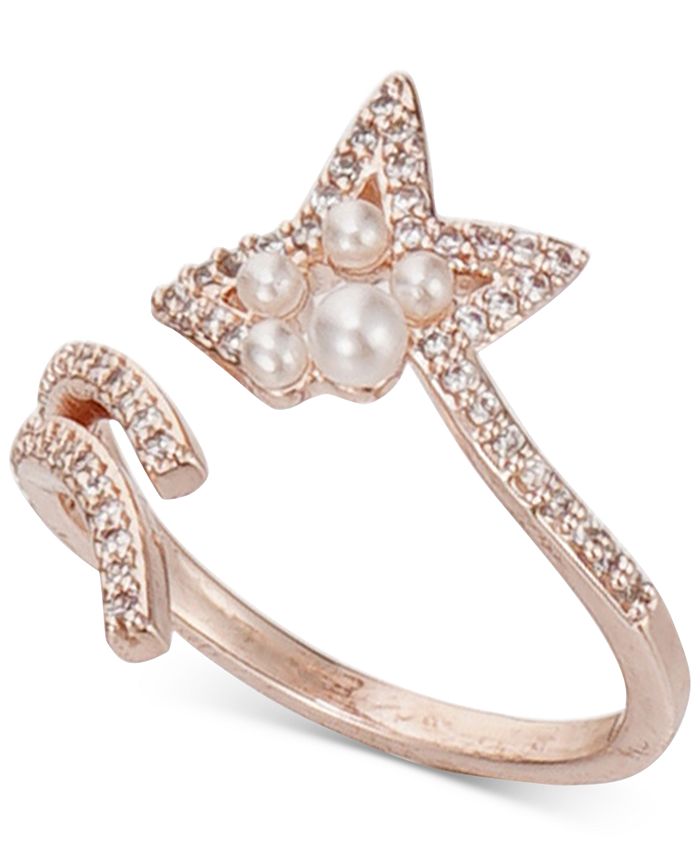 INC International Concepts Rose Gold-Tone Pavé & Imitation Pearl ...