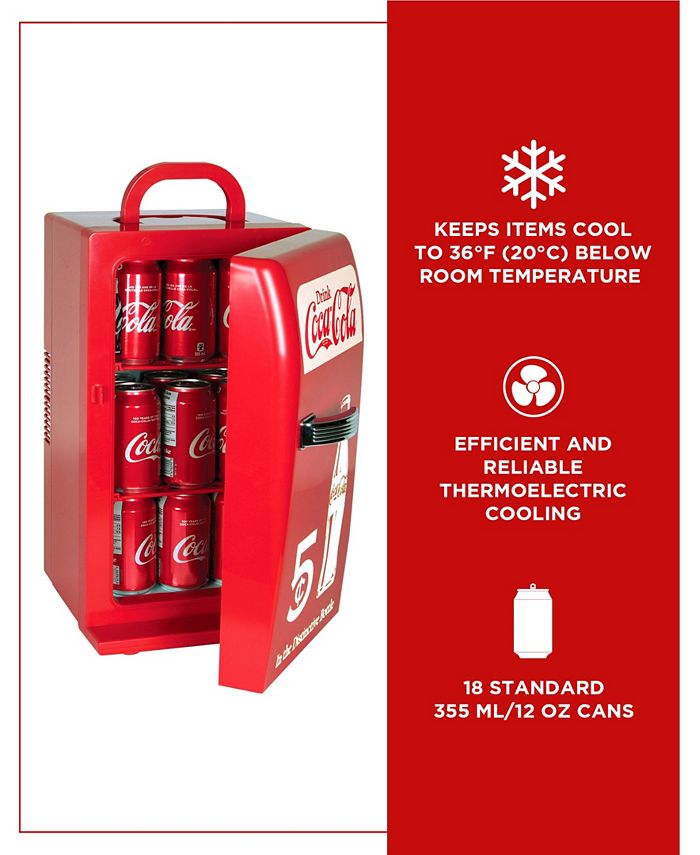 Koolatron Coca-Cola Retro 18 Can Mini Fridge, 23 Quart - Macy's