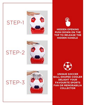 Koolatron Coca-Cola® Soccer Ball 5 Can Mini Fridge, 12V DC/110V AC - Macy's