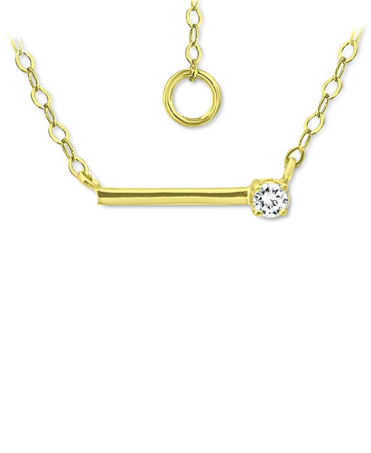 Click here for Giani Bernini Cubic Zirconia Solitaire Bar Pendant... prices