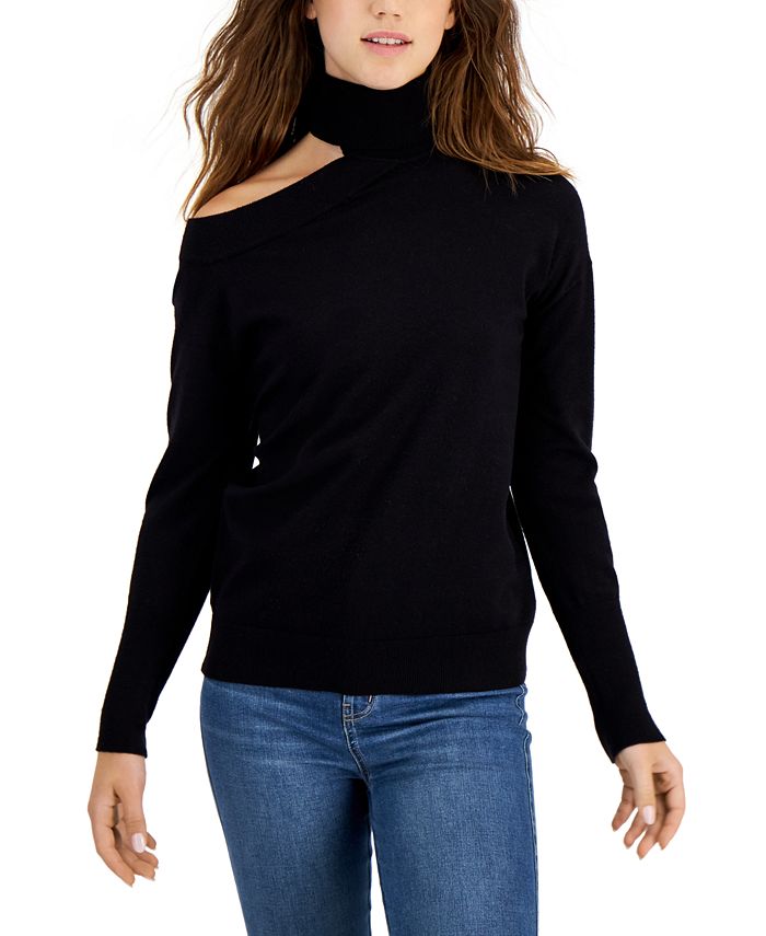 Willow Drive Cold-Shoulder Turtleneck Sweater - Macy's