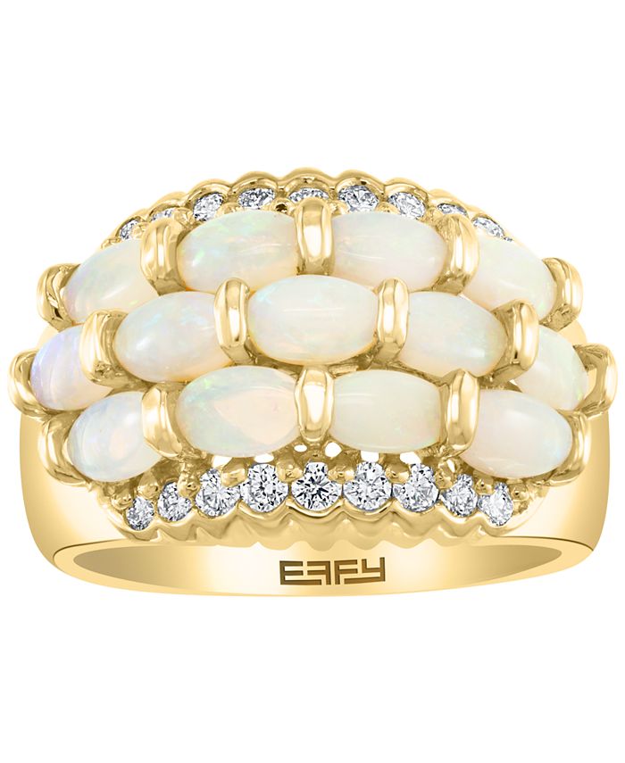 EFFY Collection EFFY® Opal (2-1/2 ct. t.w.) & Diamond (1/3 ct. t.w ...