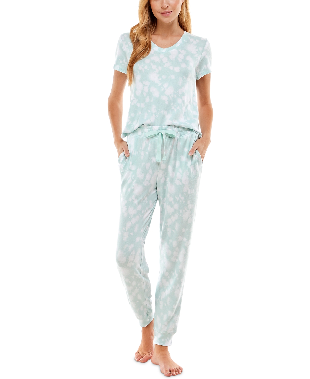 Click here for Roudelain V-Neck T-Shirt & Jogger Pants Pajama Set... prices