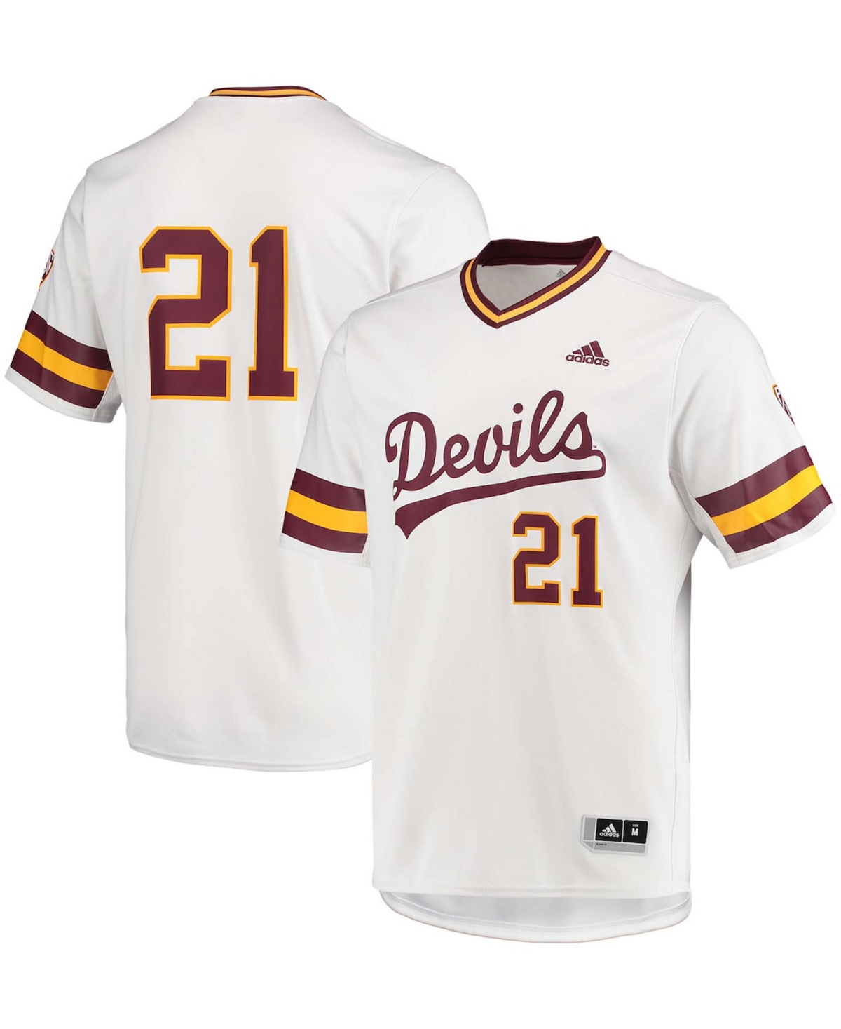 Click here for Mens White Arizona State Sun Devils Replica Baseba... prices