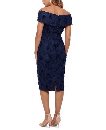 XSCAPE Off-The-Shoulder Lace Bodycon Dress - Macy's