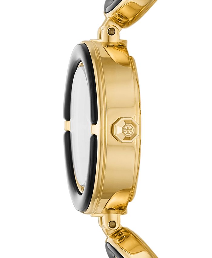 Tory Burch Women's Blue & Gold-Tone Stainless Steel Link Bracelet Watch ...