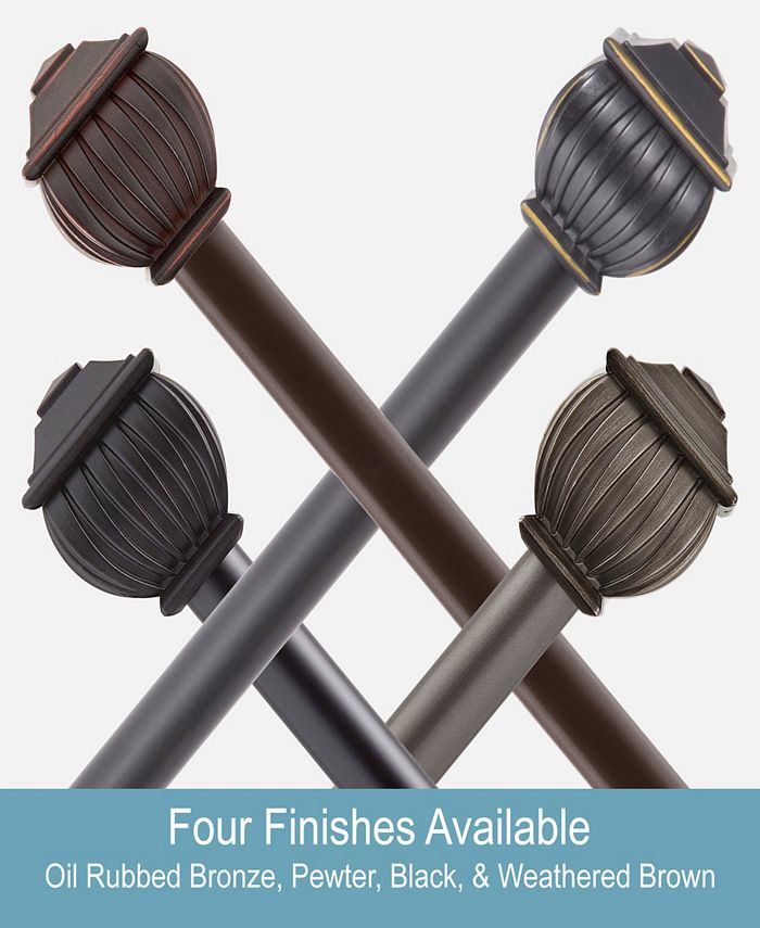 Kenney Benji Standard Decorative Window Curtain Rod, 48" x 86" - Macy's